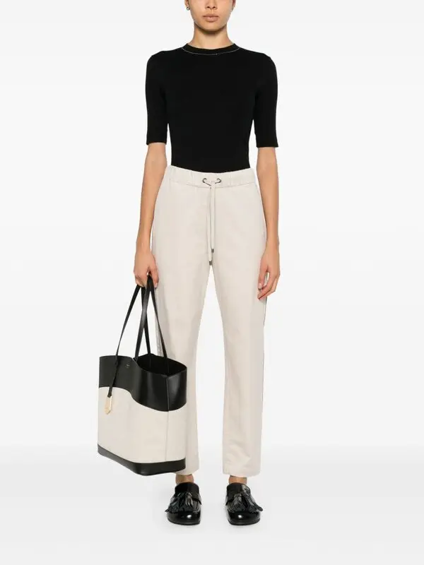Brunello Cucinelli Cotton Blend Crewneck Sweater With Monili Detail