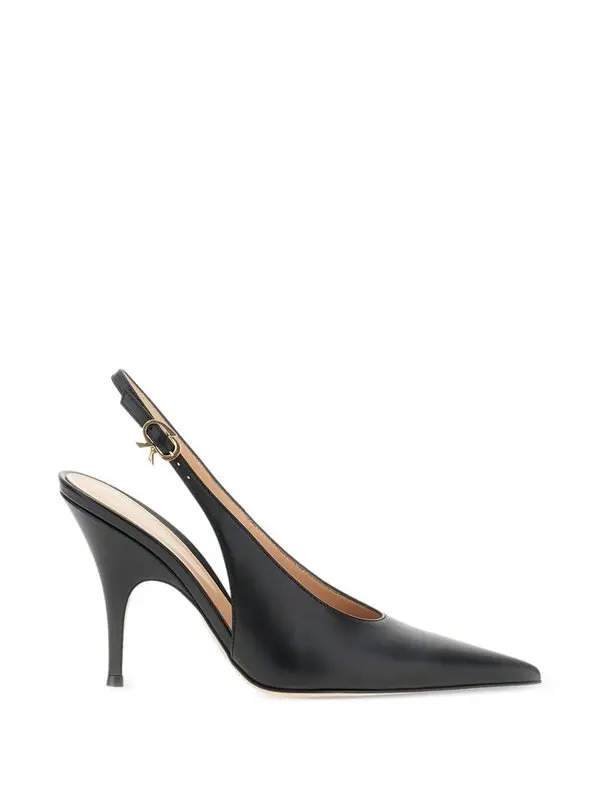 GIANVITO ROSSI Sofia Leather Slingback Pumps - Black