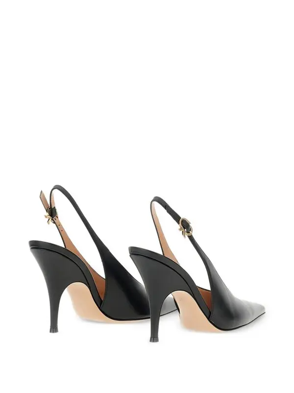 GIANVITO ROSSI Sofia Leather Slingback Pumps - Black