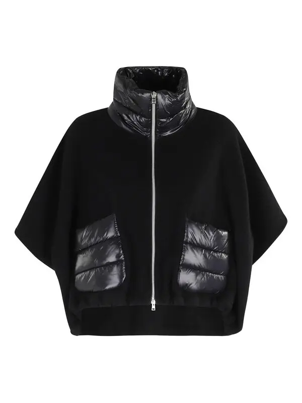 Herno Wool And Nylon Short Down Jacket - Black