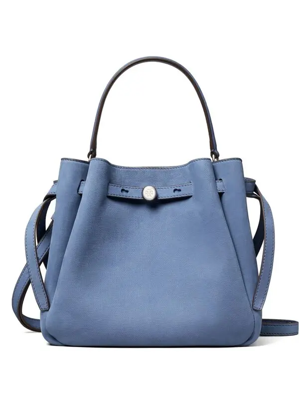 Tory Burch Romy Leather Bucket Bag - Blue