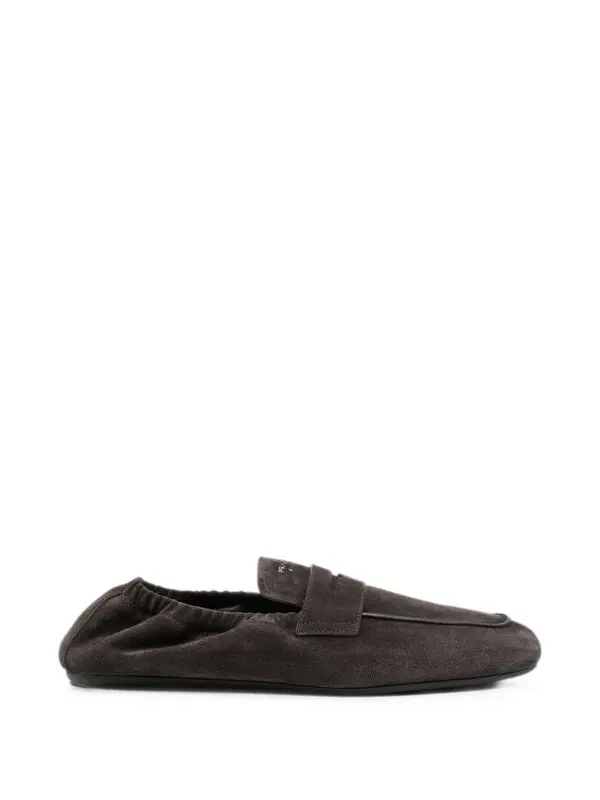 Prada Shuffle Suede Loafers - Brown
