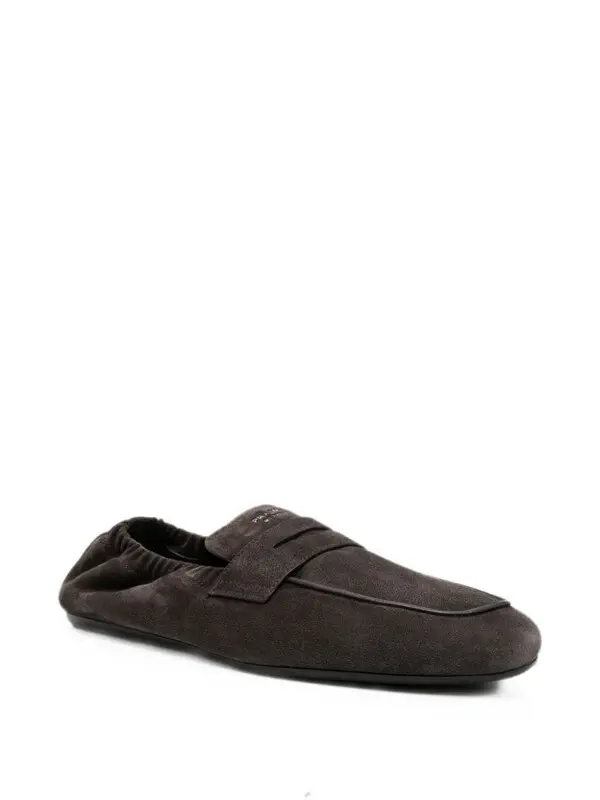 Prada Shuffle Suede Loafers - Brown