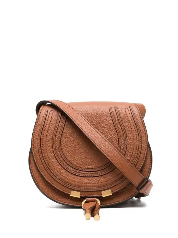 Chloé Marcie Small Leather Saddle Bag - Brown