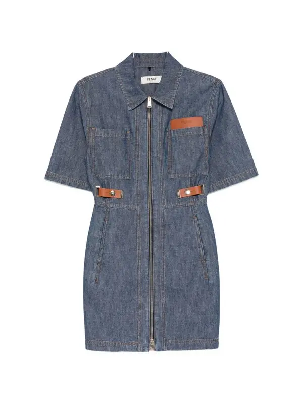 Fendi Denim Short Dress - Blue