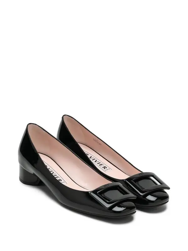 ROGER VIVIER Patent Leather Ballet Flats - Black