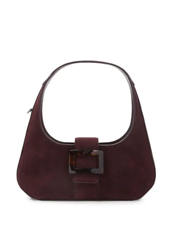ROGER VIVIER Belle Vivier Mini Leather Hobo Bag - Brown