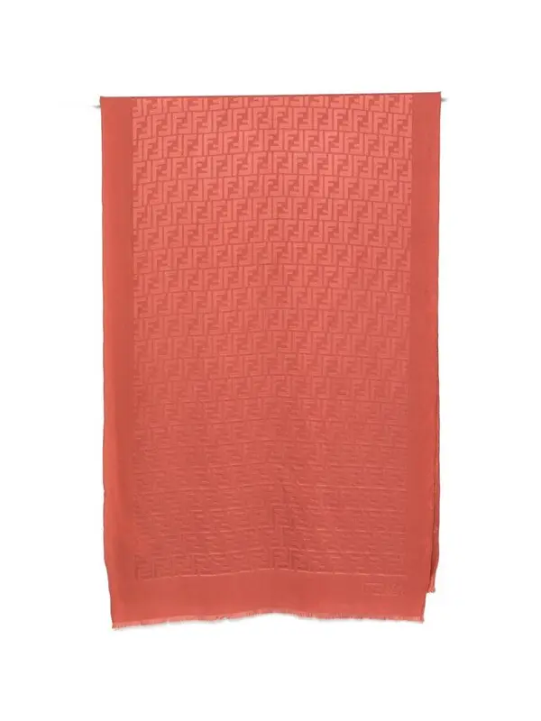 Fendi Ff Silk Stole - Brown