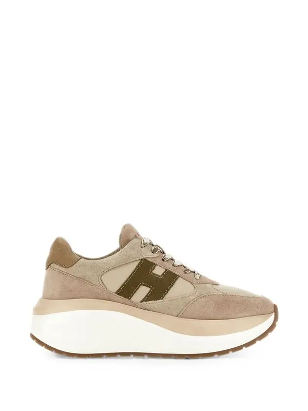 Hogan H714 Leather Sneakers - Beige