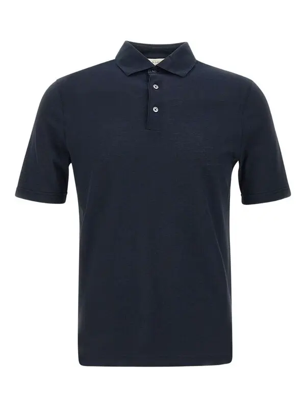 FILIPPO DE LAURENTIIS Cotton Polo Shirt - Blue