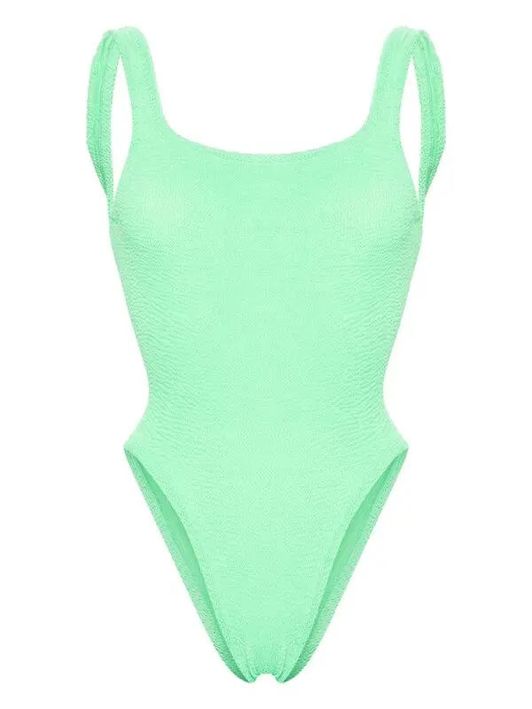 Hunza G Square Neck One Piece Swimsuit - Green