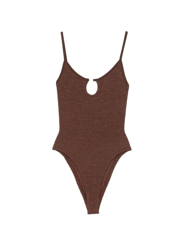 Hunza G Mia Beaded One Piece - Brown