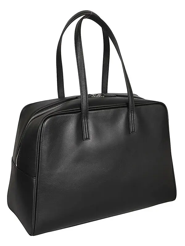 MIZUIRO Large Leather Boston Bag