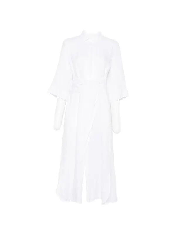 ARCHIVIO '67 Linen Shirt Dress With Tied Waist