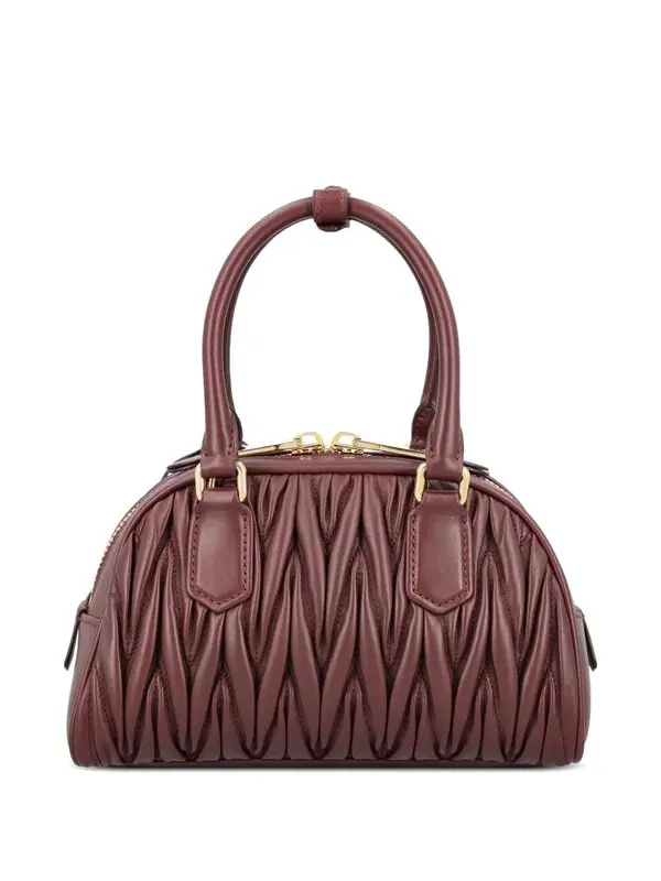 Miu Miu Arcadie Leather Handbag - Red