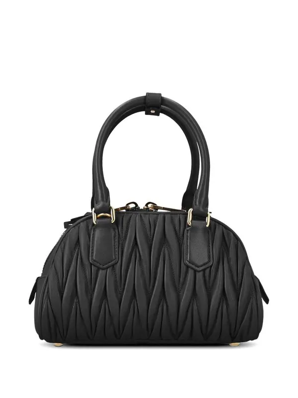 Miu Miu Arcadie Quilted Leather Handbag - Black
