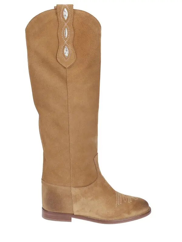 VIA ROMA 15 Suede Knee High Boots