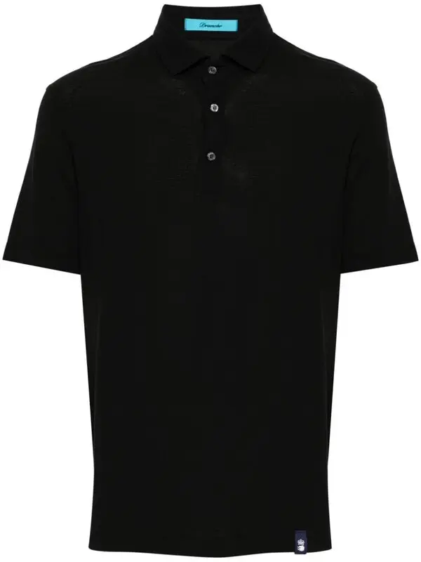 DRUMOHR Cotton Polo Shirt - Black