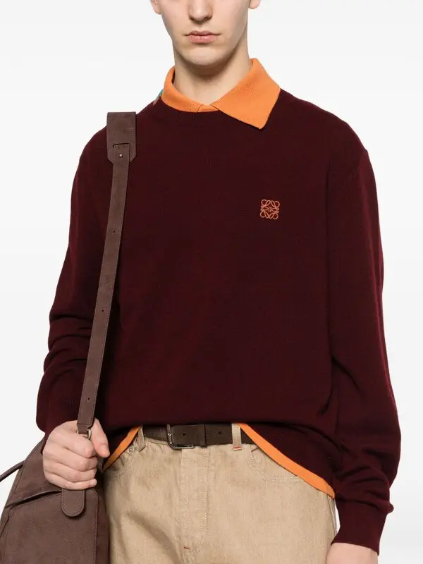 Loewe Anagram Wool Sweater - Red