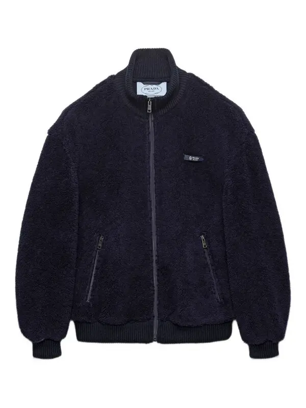 Prada Fleece Blouson Jacket - Blue