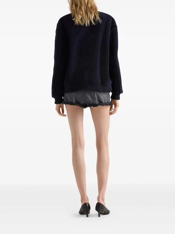 Prada Fleece Blouson Jacket - Blue