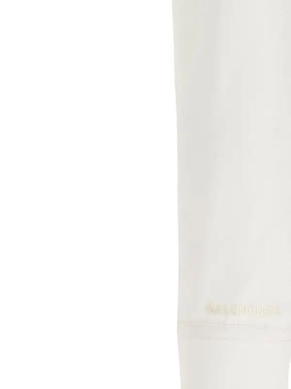 Balenciaga Cropped Cotton Shirt With Embroidered Logo