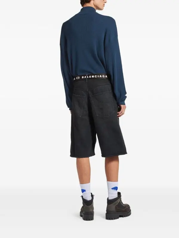 Balenciaga Cotton Denim Shorts