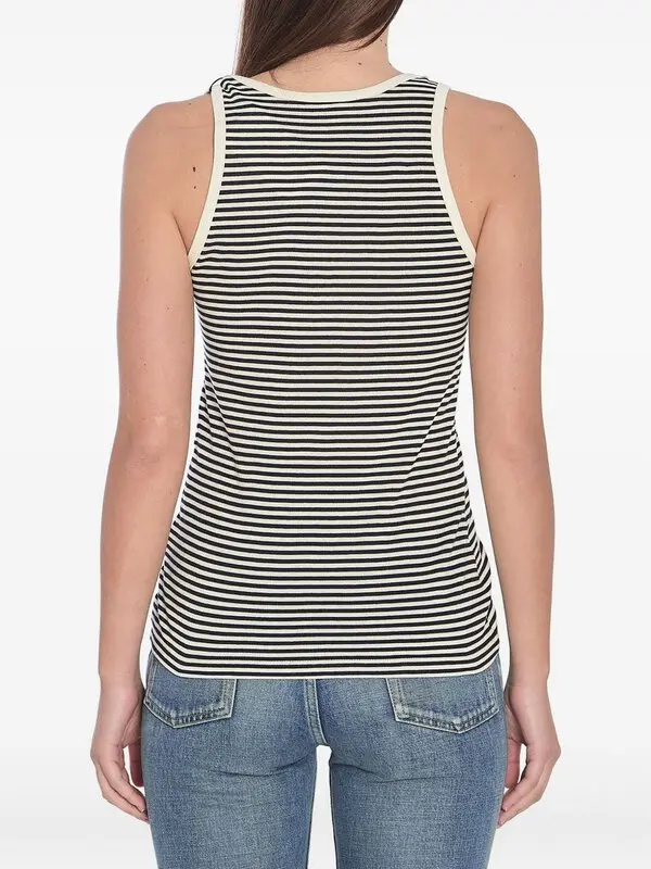 Saint Laurent Striped Cotton Tank Top