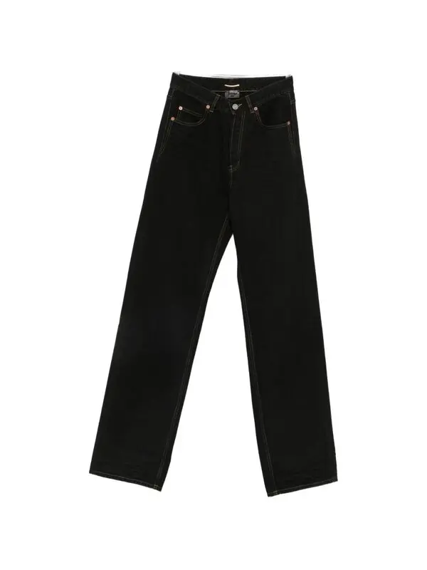 Saint Laurent Baggy Denim Jeans With Contrast Topstitching