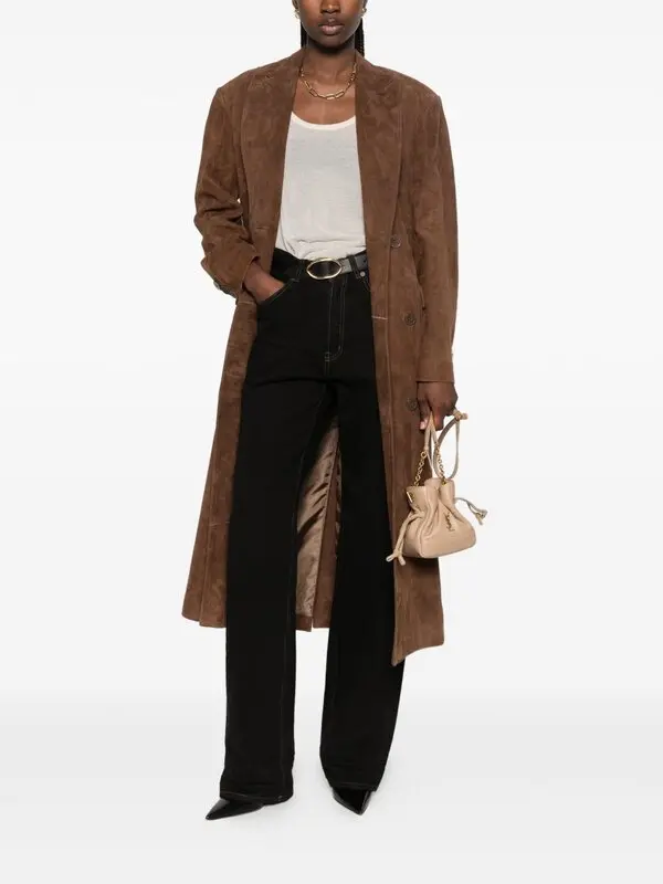Saint Laurent Baggy Denim Jeans With Contrast Topstitching