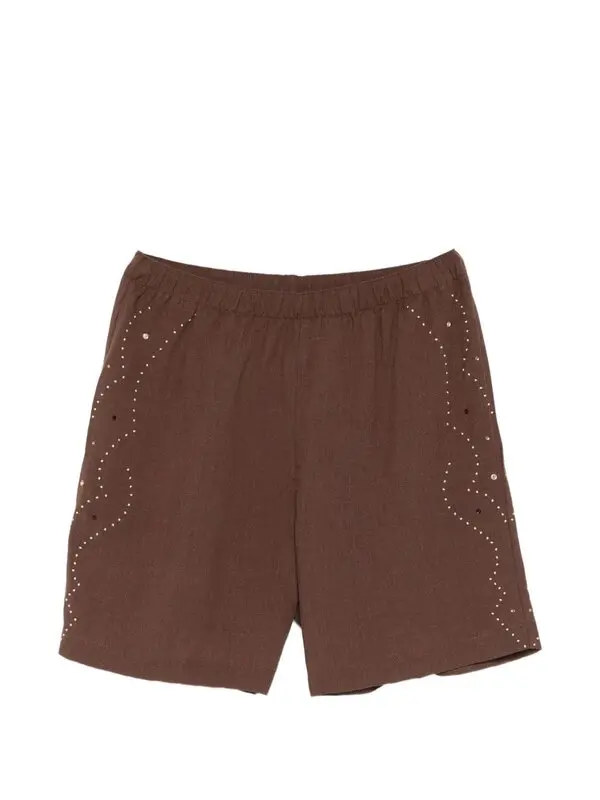 VENUJA Beach Shorts With White Dot Embellishments