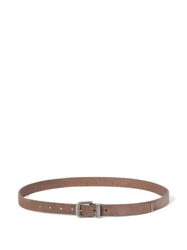 Brunello Cucinelli Leather Belt - Beige