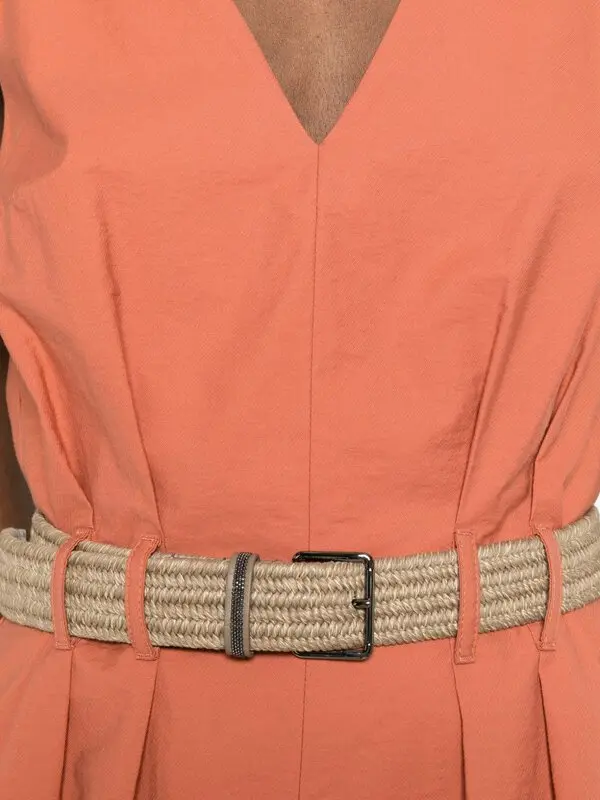 Brunello Cucinelli Cotton Belted Dress