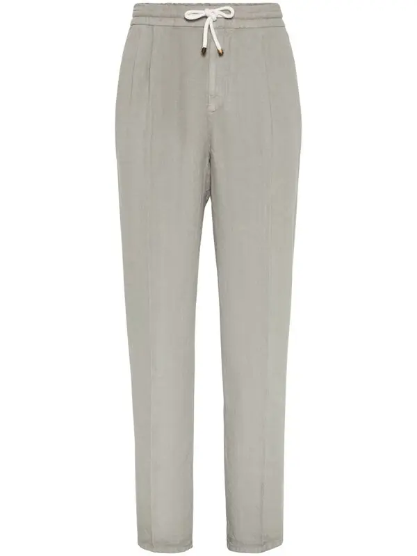 Brunello Cucinelli Linen Trousers - Green