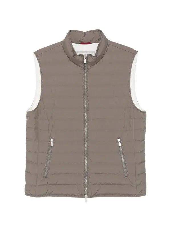 Brunello Cucinelli Padded Down Vest - Grey