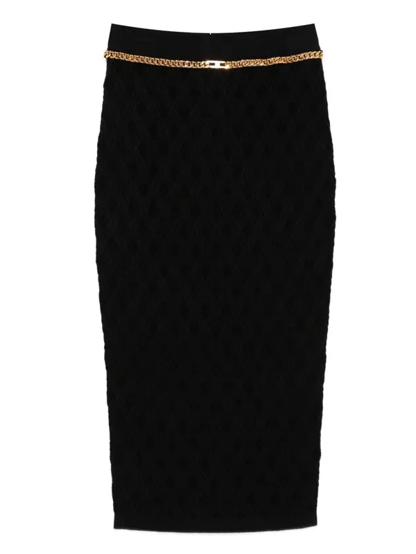 Elisabetta Franchi Knitted Midi Skirt