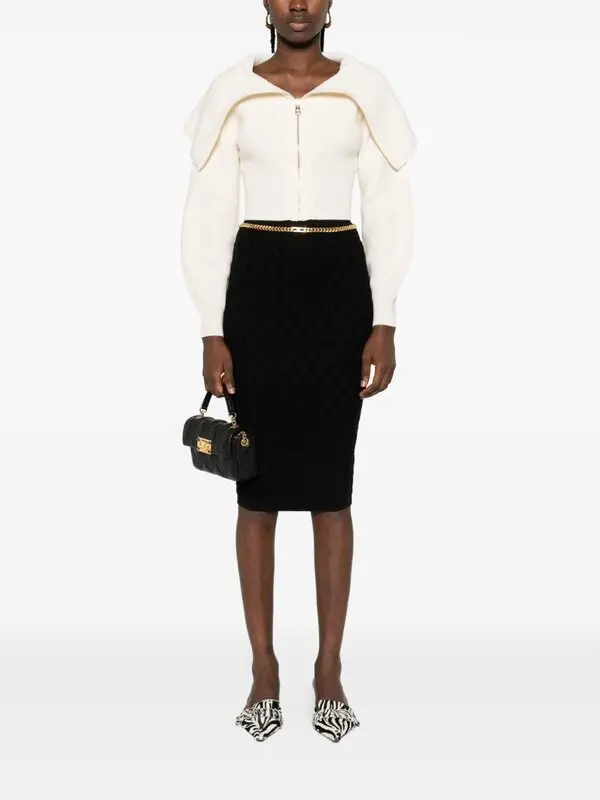 Elisabetta Franchi Knitted Midi Skirt