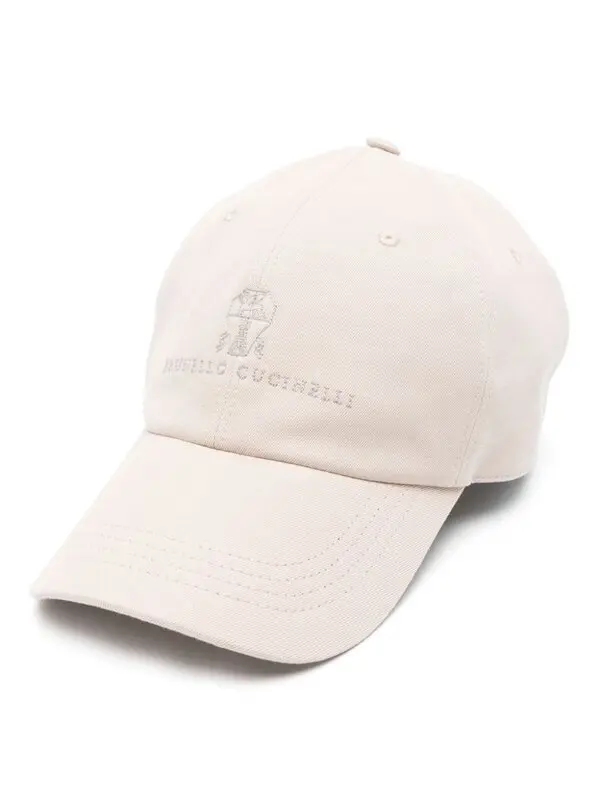 Brunello Cucinelli Logo Baseball Cap - Beige