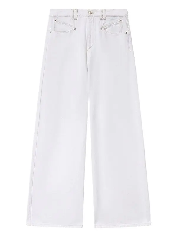 Isabel Marant Étoile Lemony Wide Leg Jeans - White