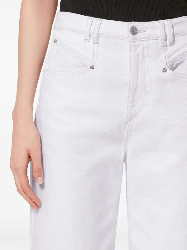 Isabel Marant Étoile Lemony Wide Leg Jeans - White