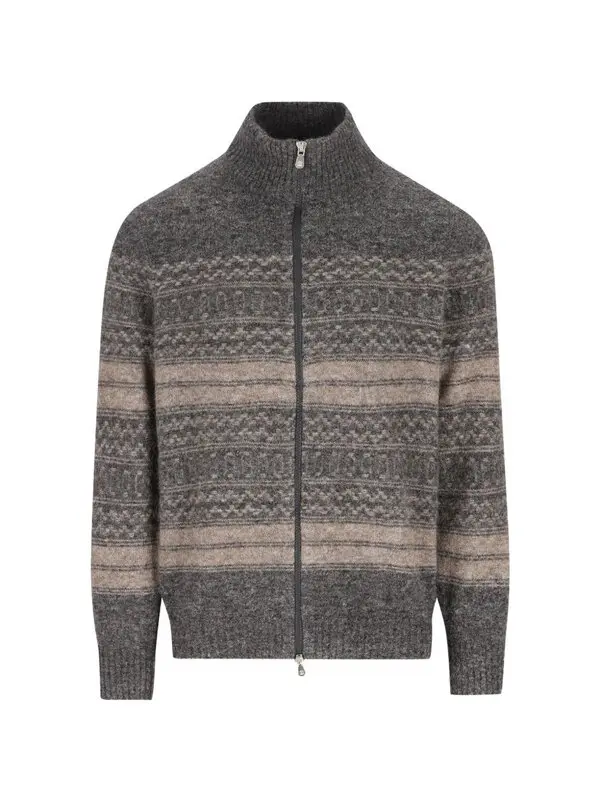 Brunello Cucinelli Wool Zip Cardigan