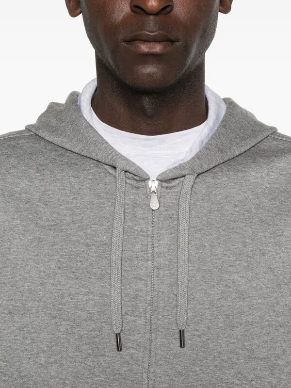 Brunello Cucinelli Cotton Blend Hoodie - Grey