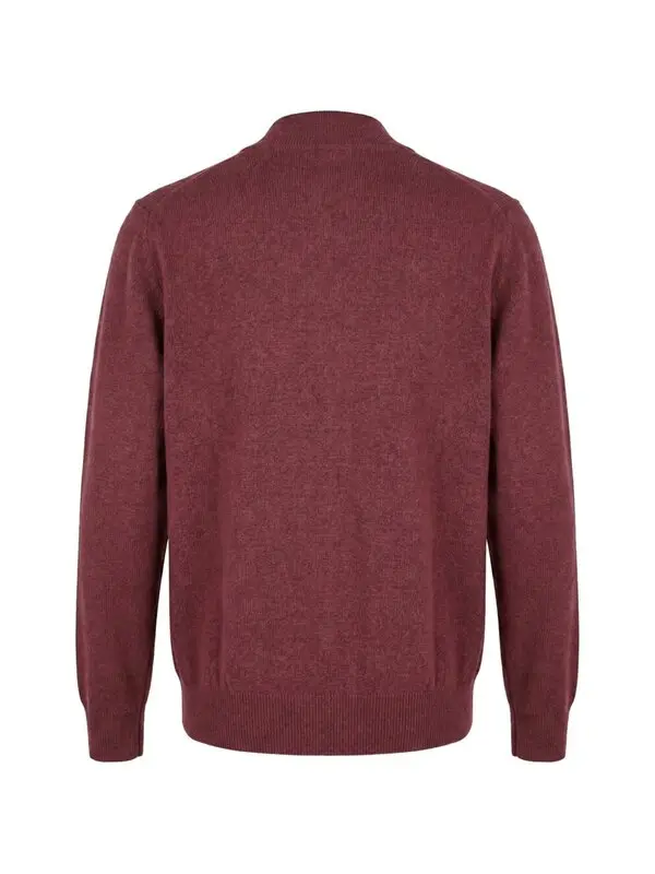 Brunello Cucinelli Cashmere Quarter Zip Sweater - Red