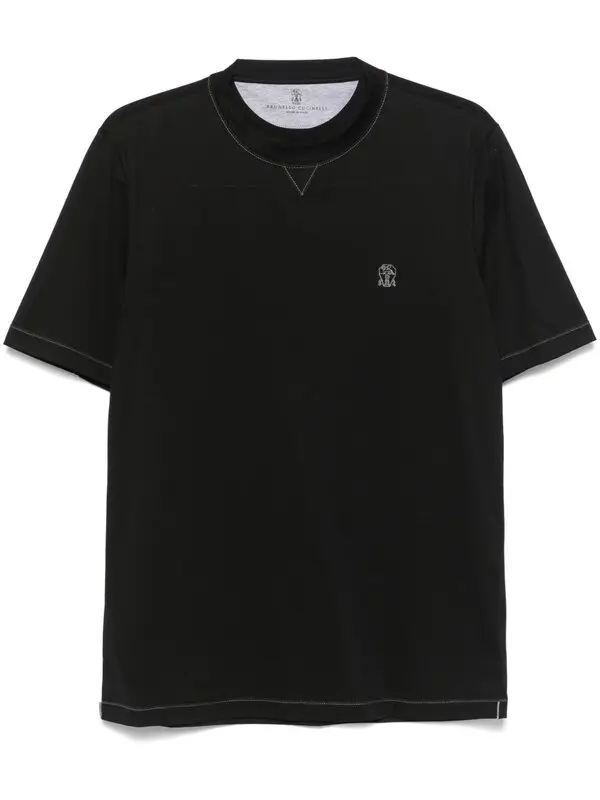 Brunello Cucinelli Logo Cotton T-shirt