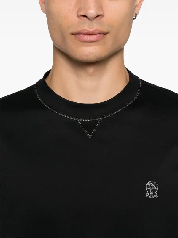Brunello Cucinelli Logo Cotton T-shirt