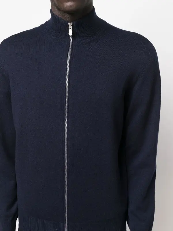 Brunello Cucinelli Cashmere Zipped Cardigan - Blue