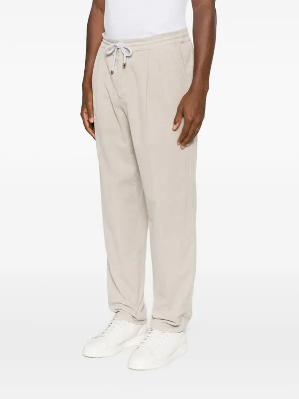 Brunello Cucinelli Drawstring Waist Trousers - White