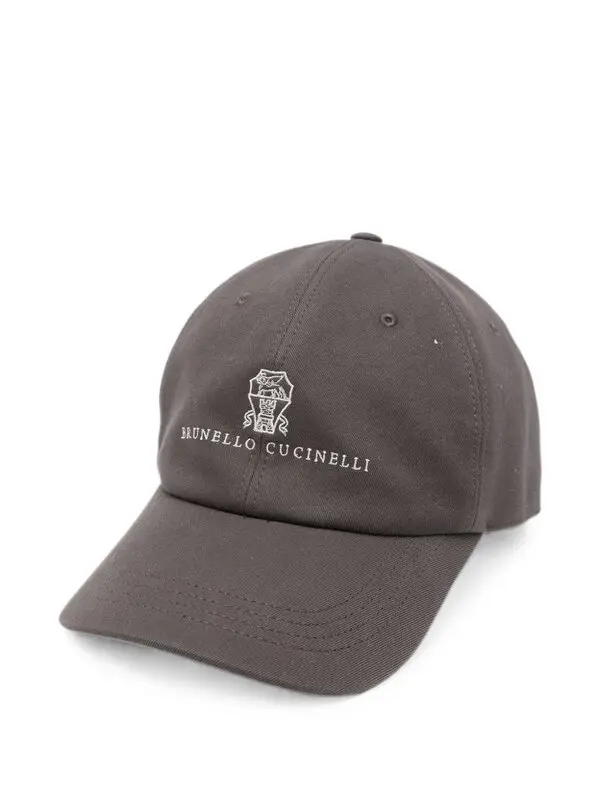 Brunello Cucinelli Logo Baseball Cap - Brown