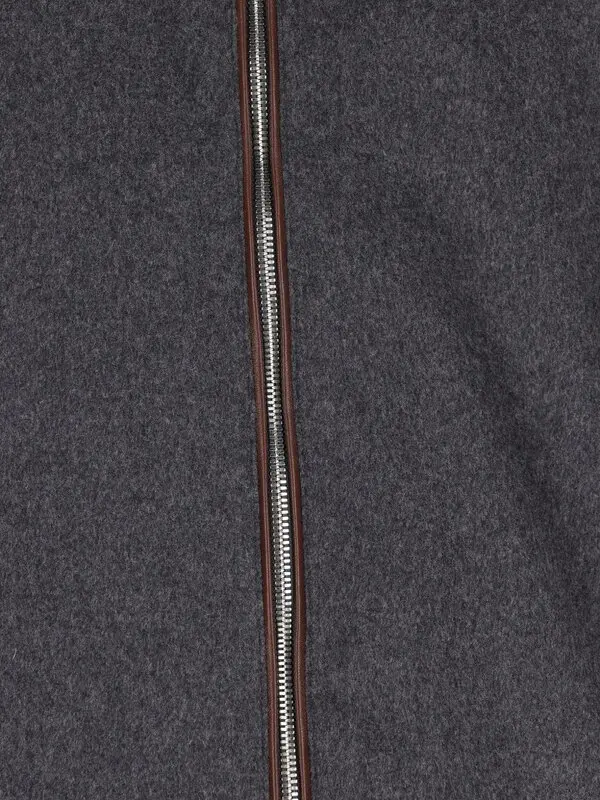 Brunello Cucinelli Wool Down Jacket With Hood
