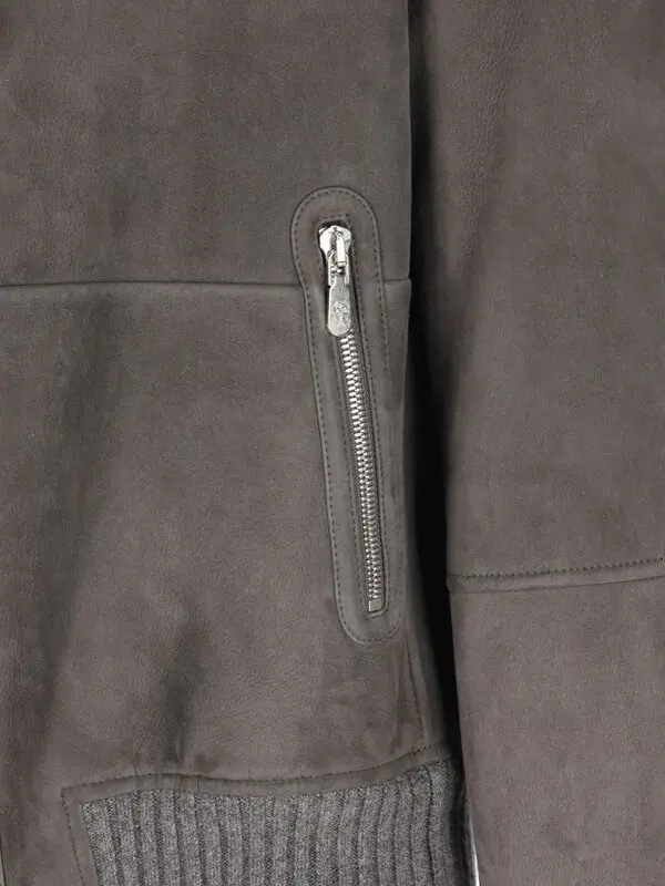 Brunello Cucinelli Shearling Leather Jacket